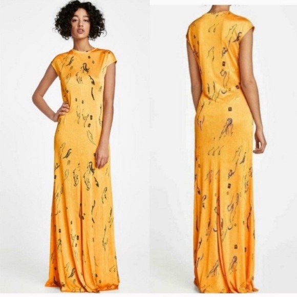Zara | Dresses | Zara Women Maxi Silky Satin Dress Small S Morocco ...